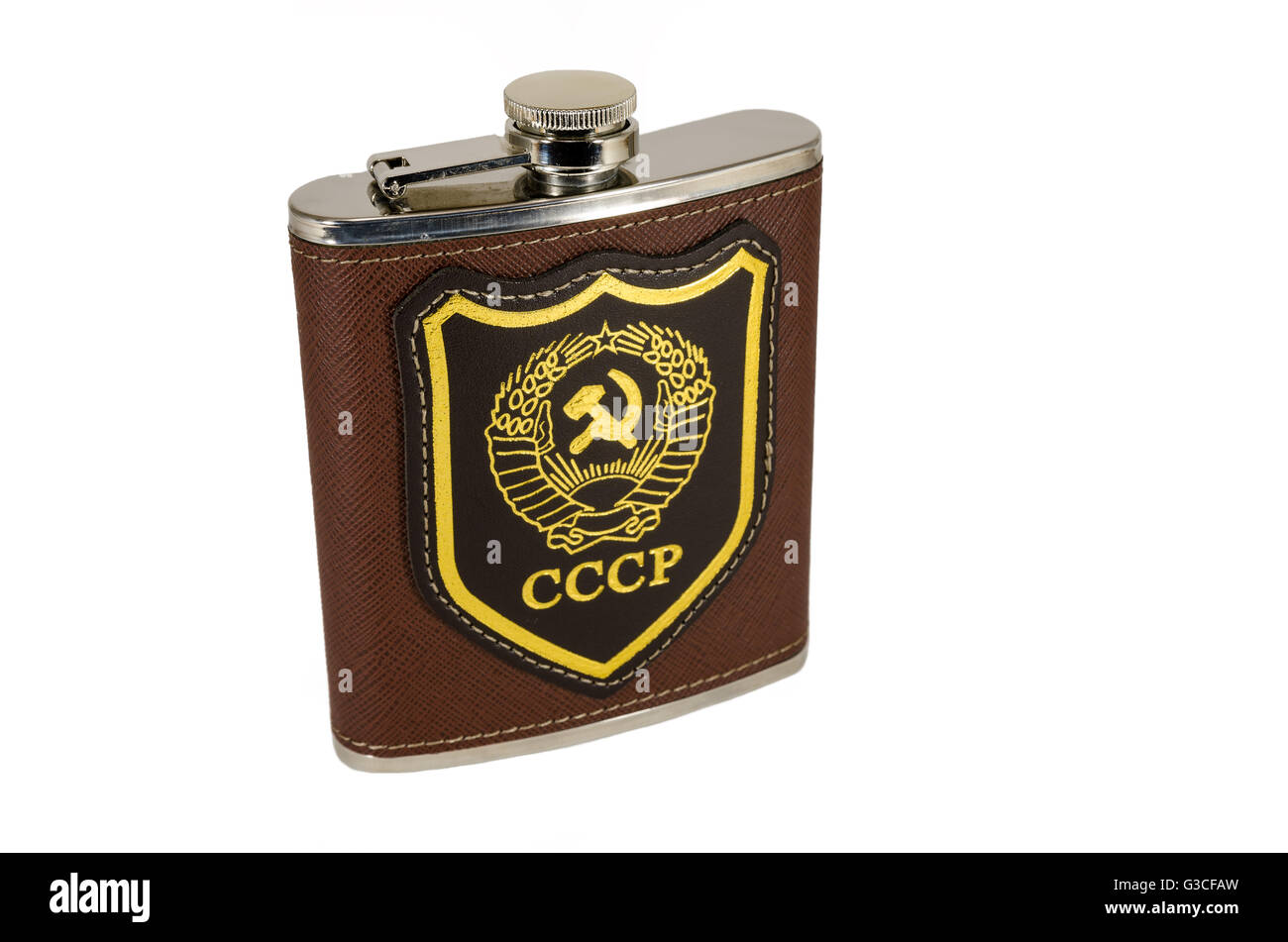 Flask with emblem of the Union of Soviet Socialist Republics Stock ...