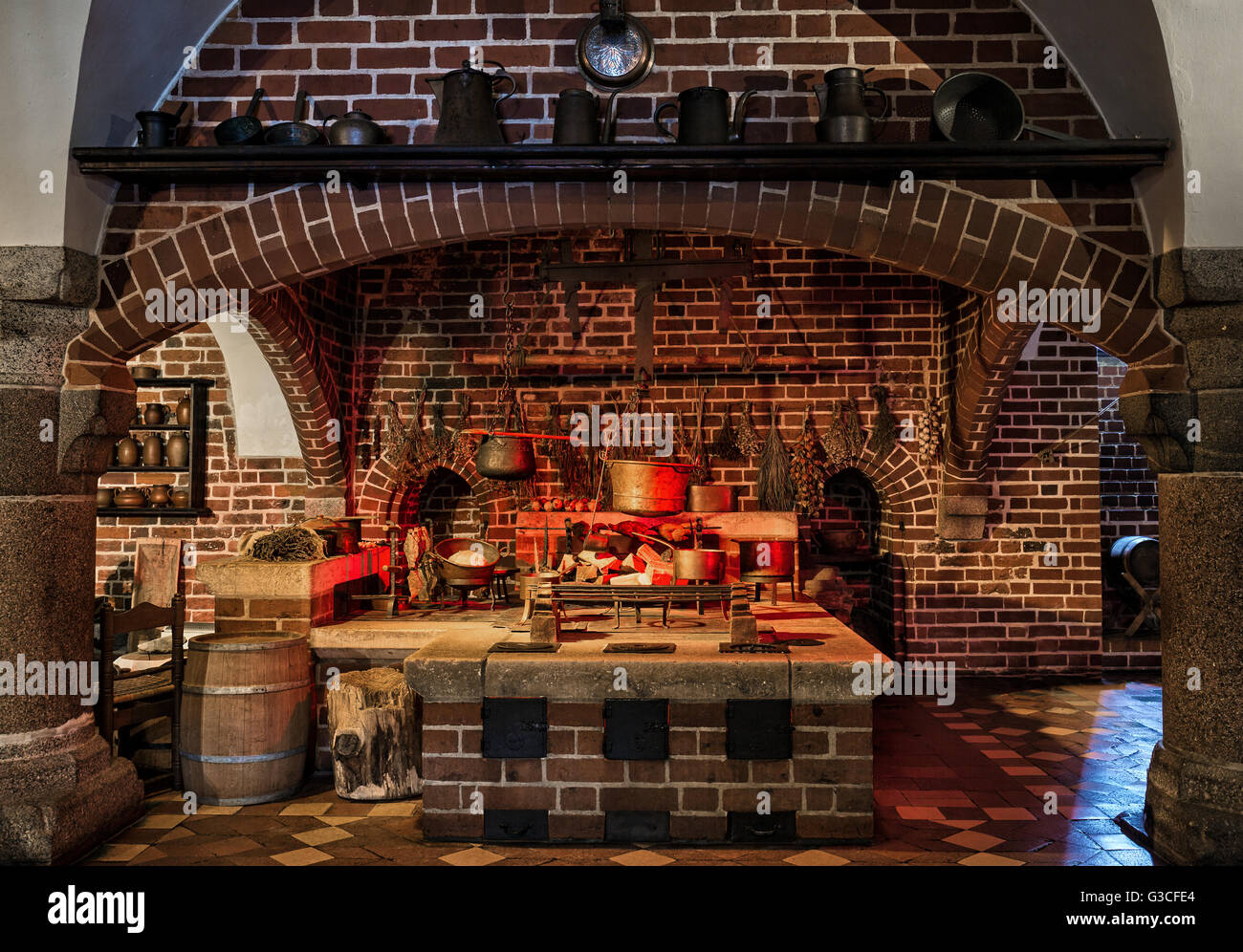 Gothic Kitchen Medieval Castle Stone High Resolution Stock Photography ...