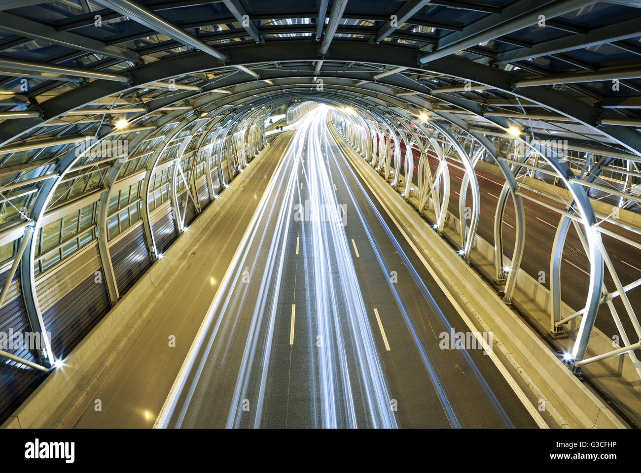 Modern tunnel and traffic Stock Photo - Alamy