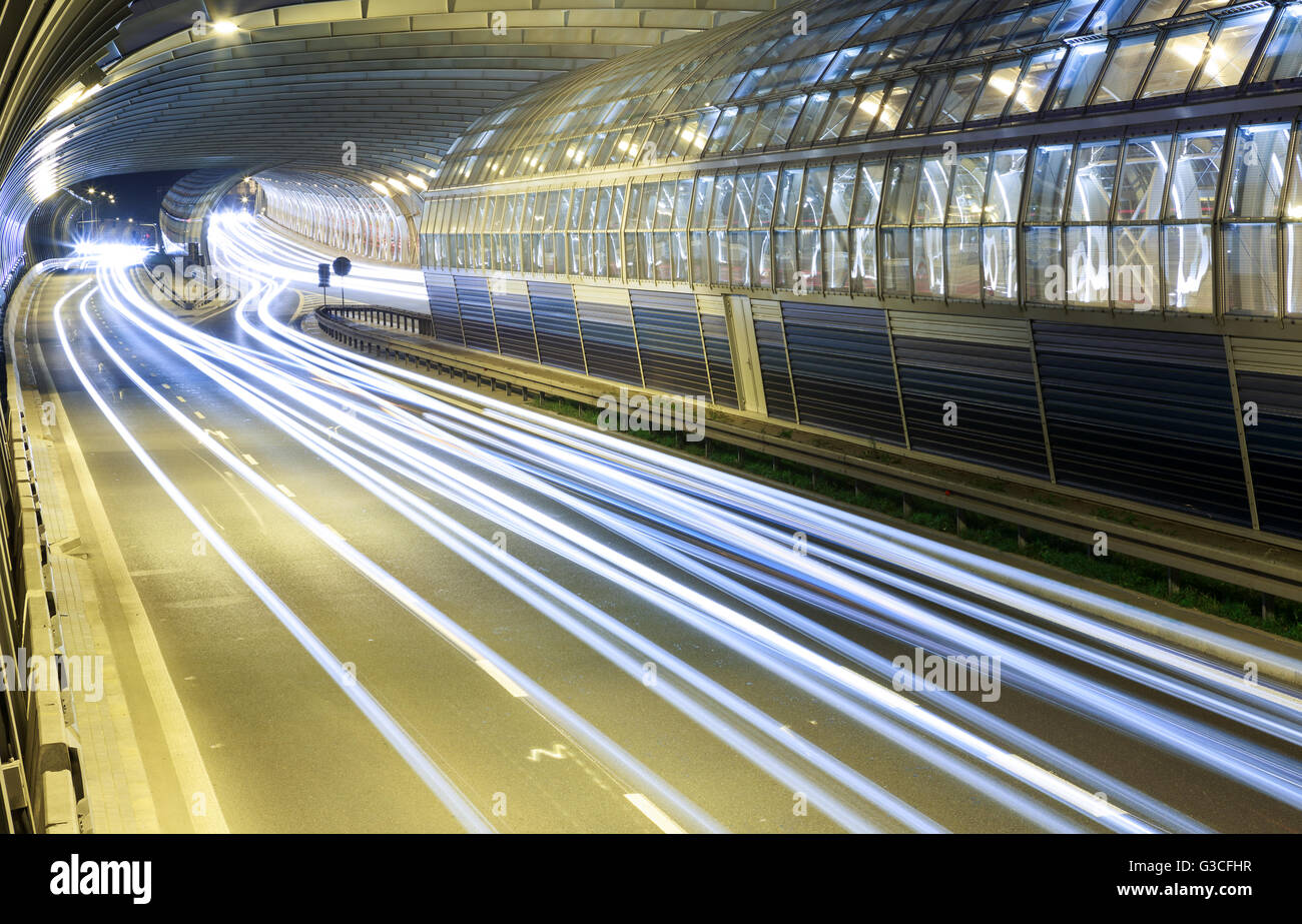 Modern tunnel and traffic Stock Photo - Alamy