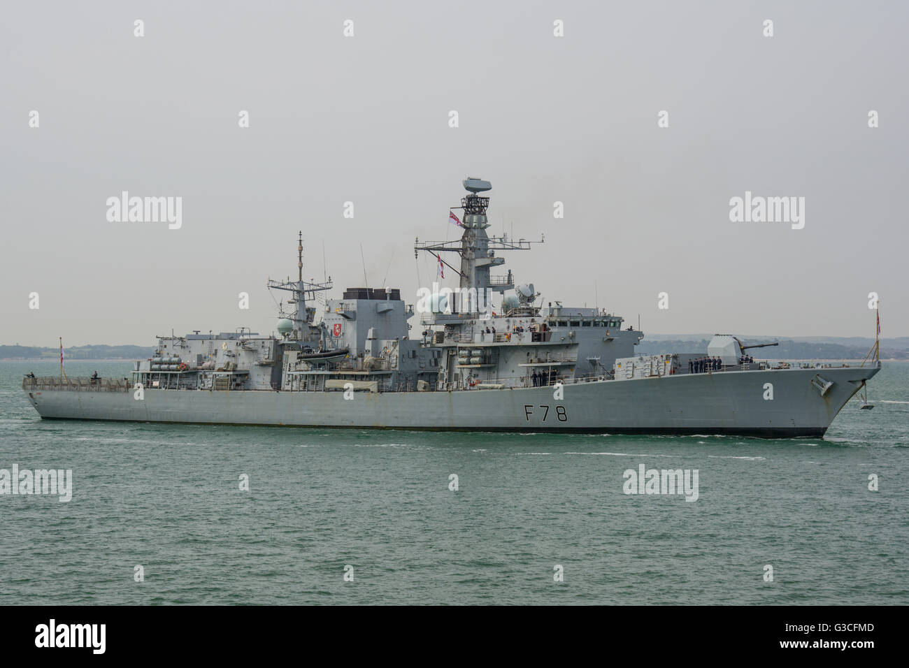 HMS Kent (F78) at Portsmouth Stock Photo - Alamy