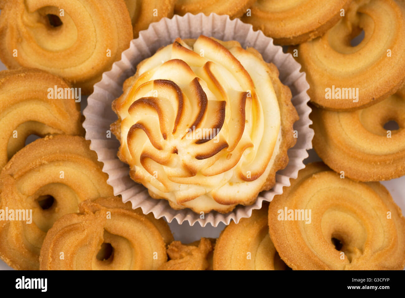 Shortbread biscuits as a background Stock Photo - Alamy
