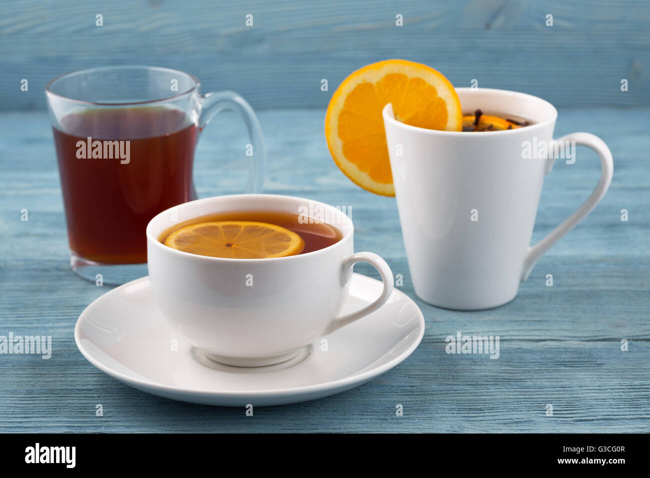 Tea in various dishes Stock Photo - Alamy