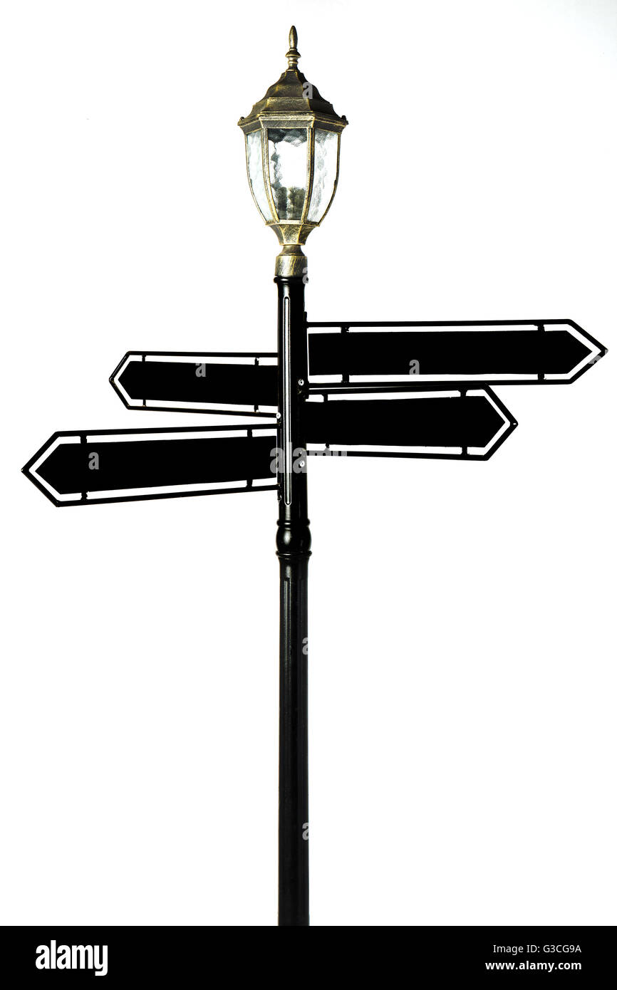 Blank street sign lamp post hi-res stock photography and images - Alamy