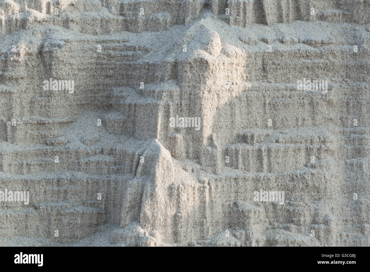Buildings of sand built by nature at the beach on the Baltic Sea as ...