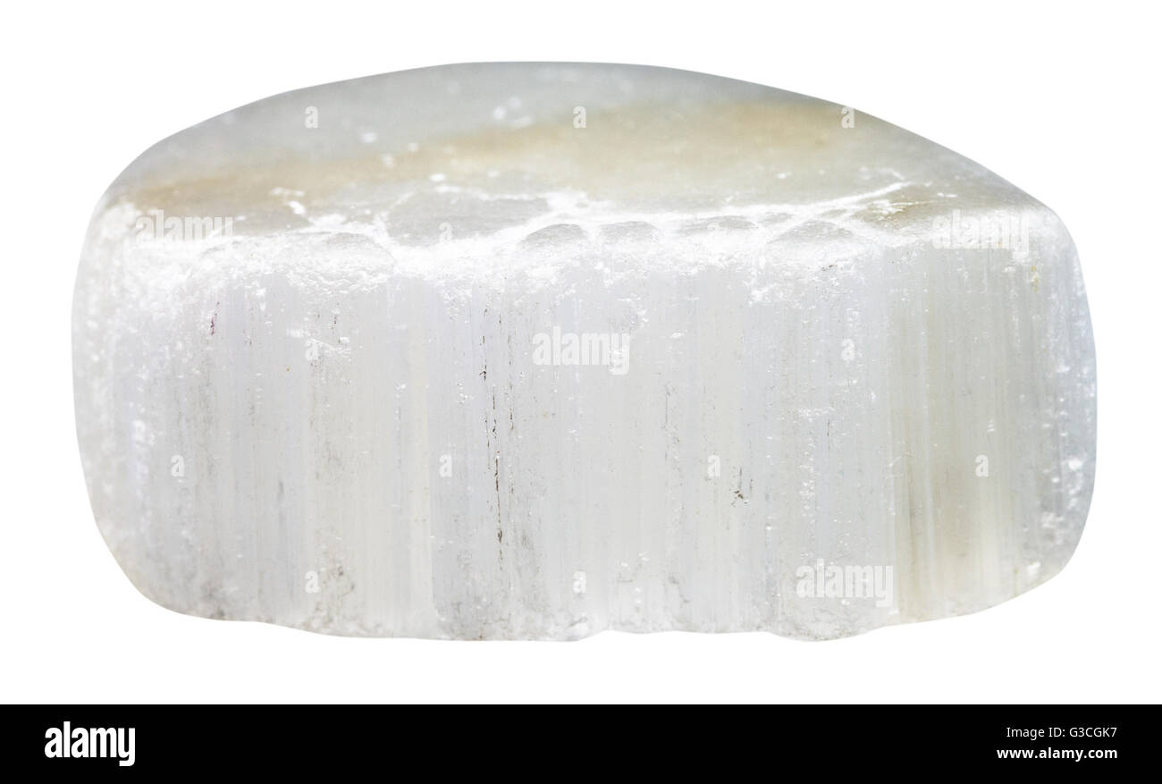 macro shooting of natural mineral - tumbled Ulexite (TV rock) stone ...