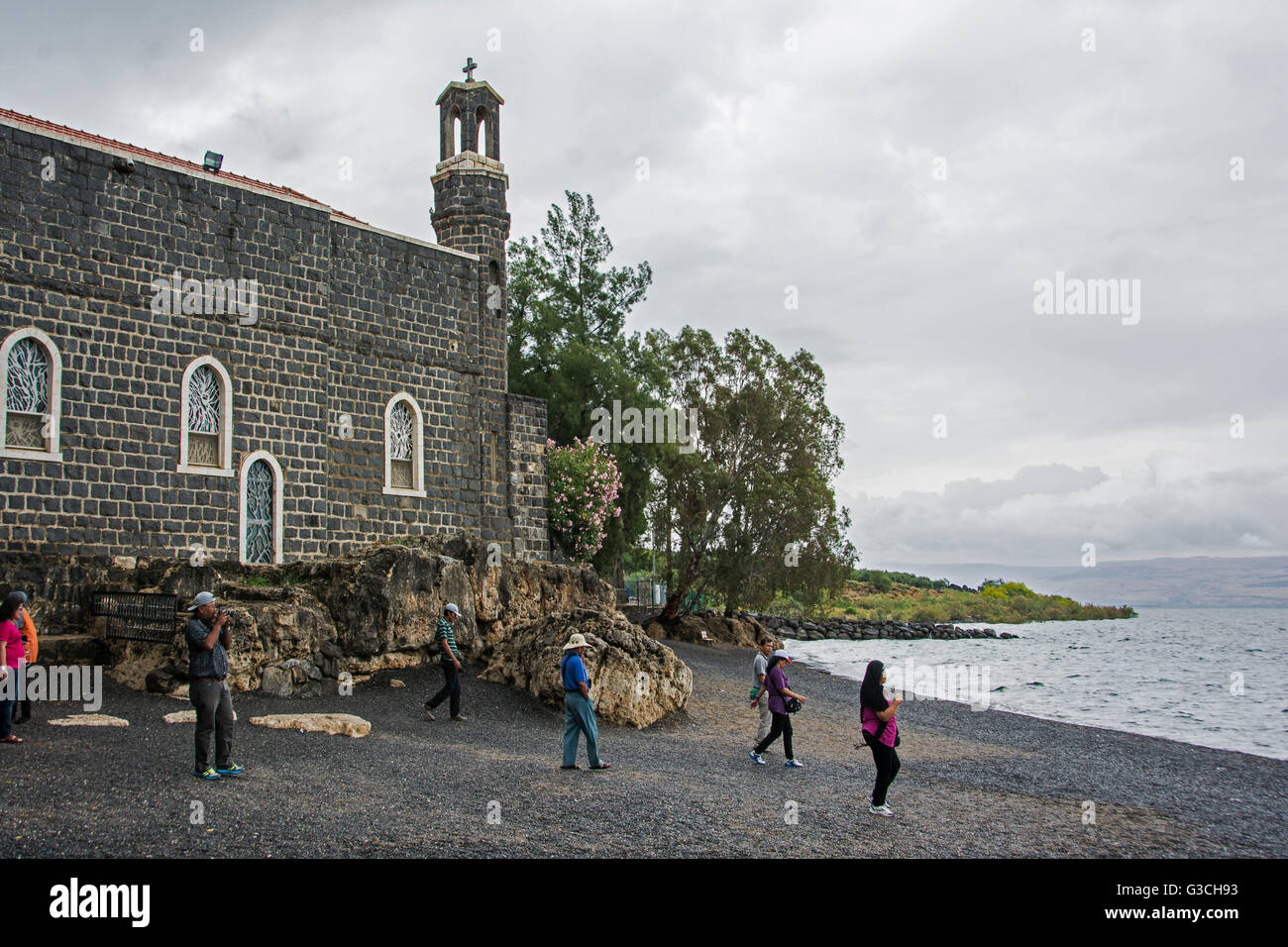Israel, Tabgha, Saint Peter's church, Church of the Primacy, exterior ...