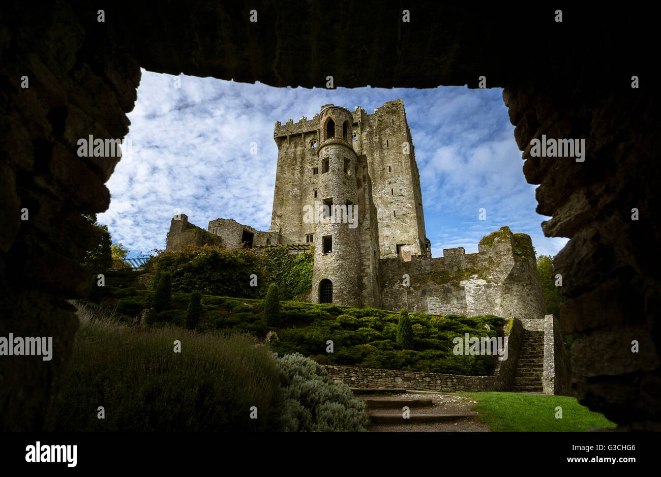 Blarney Castle, Ireland, architecture with landscape Stock Photo - Alamy