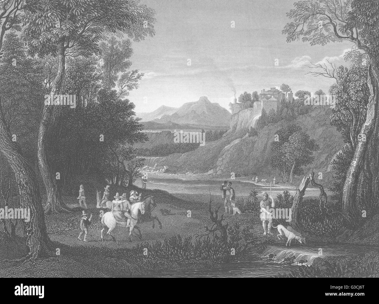 PRINCE GIUSTINIANI RETURNED FROM HUNTING: Annibale Caracci, antique ...