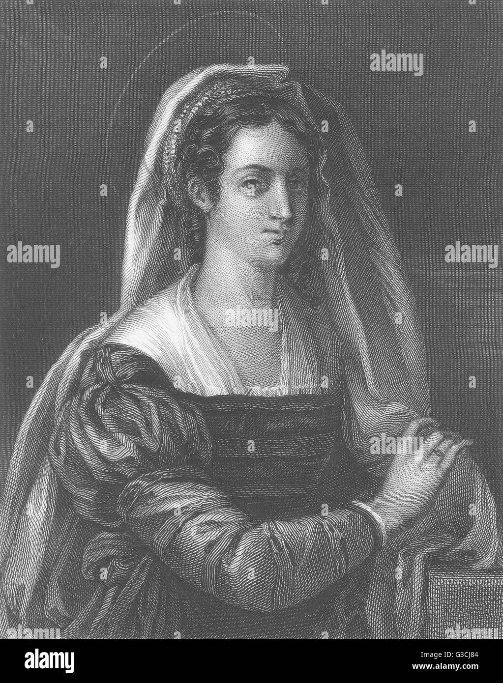 GIULIA GONZAGA: Sebastian del Piombo, antique print 1835 Stock Photo ... GIULIA GONZAGA: Sebastian del Piombo, antique print 1835 Stock Photo ...