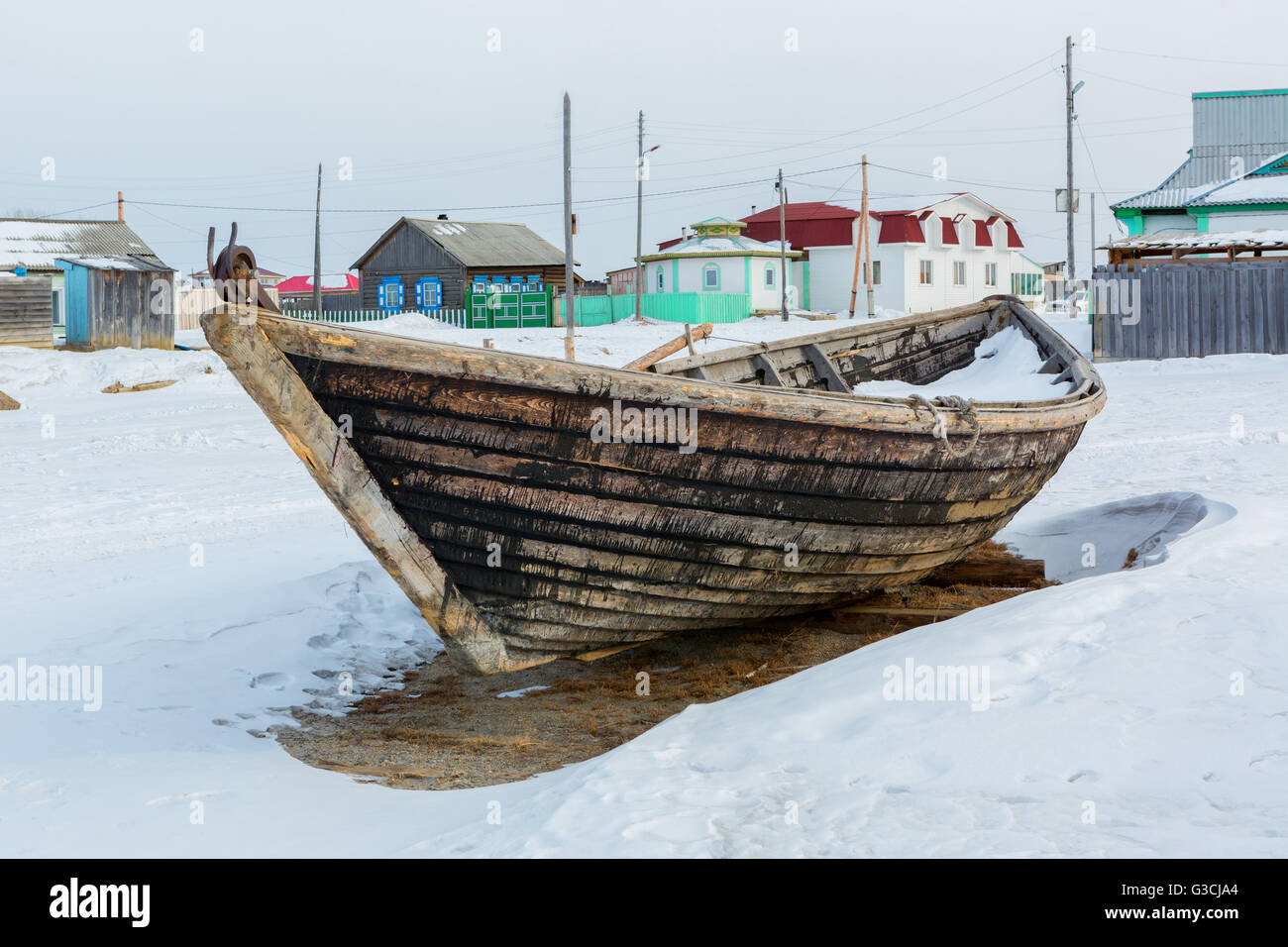Winter fishing on lake baikal hi-res stock photography and images - Alamy