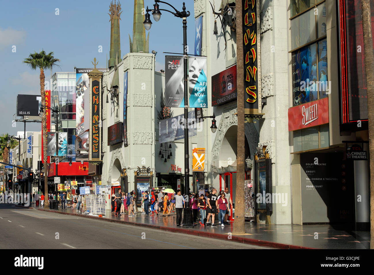 Hollywood boulevard los angeles hi-res stock photography and images - Alamy
