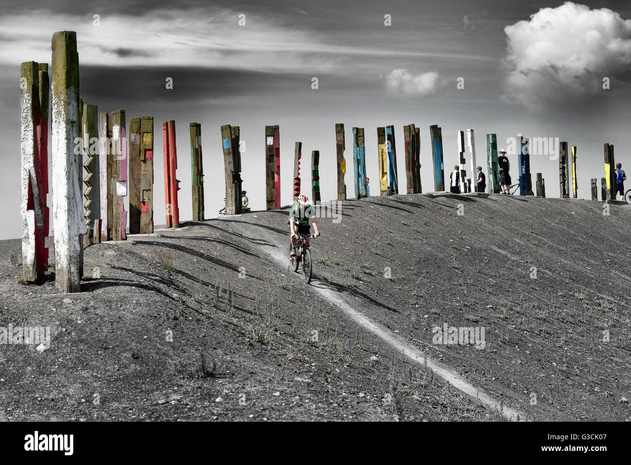 Dump Haniel, installation 'Totems' by the Basque painter Augustin ...