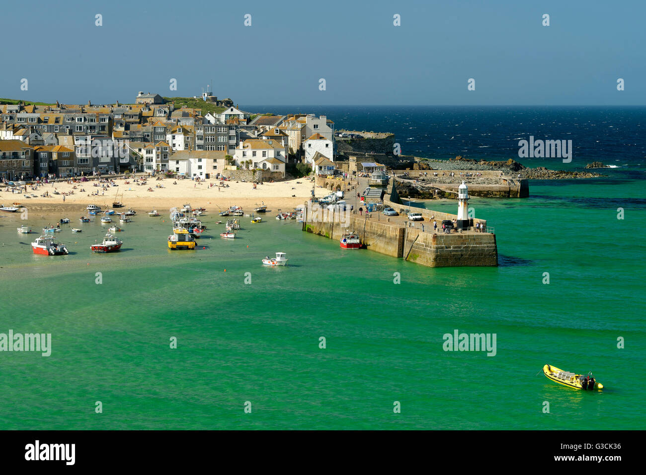 Cornwall, Southern England, Great Britain, view on the harbour of St ...