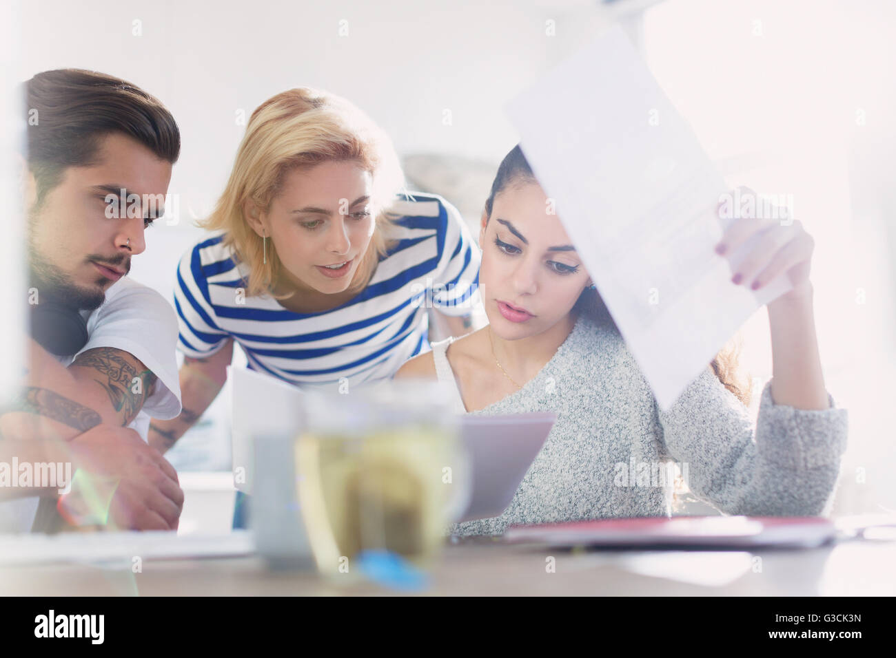 Reviewing paperwork hi-res stock photography and images - Alamy