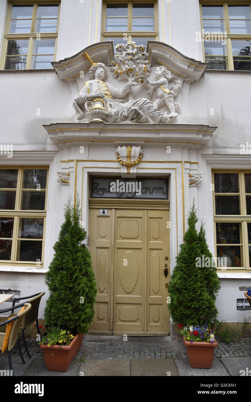 Germany, Saxony, Leipzig, Arabian cafe 'Coffe Baum', entrance Stock ...