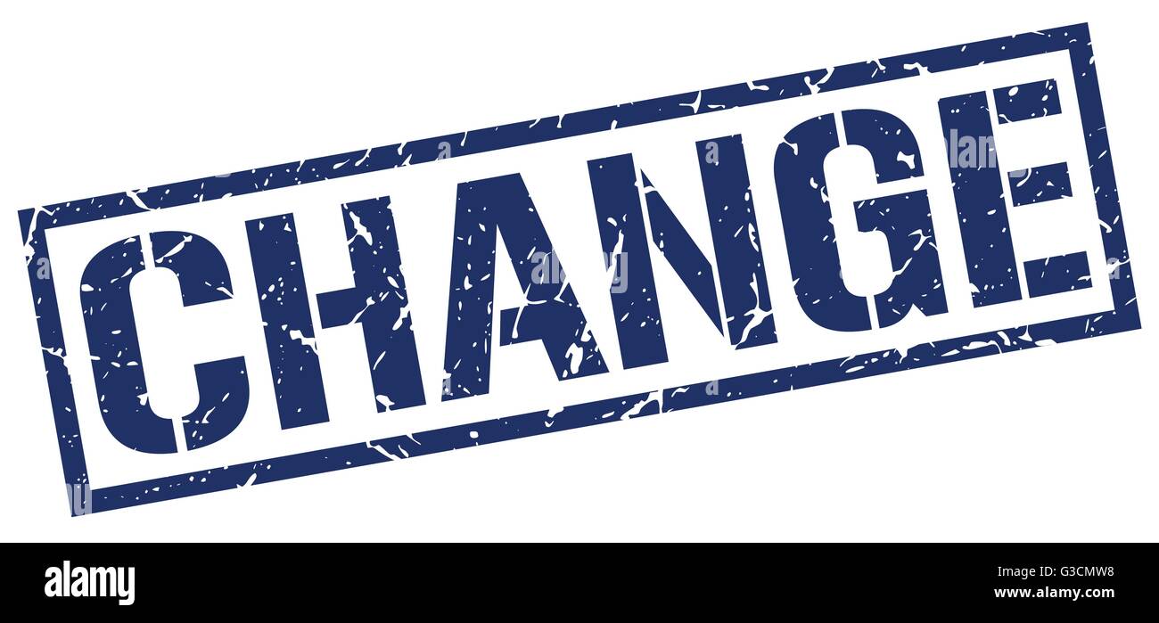 change blue grunge square vintage rubber stamp Stock Vector Image & Art ...