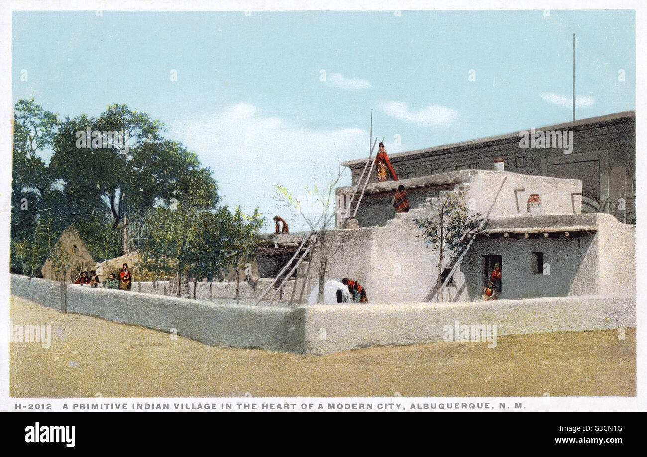 Primitive Indian village, Albuquerque, New Mexico, USA Stock Photo - Alamy