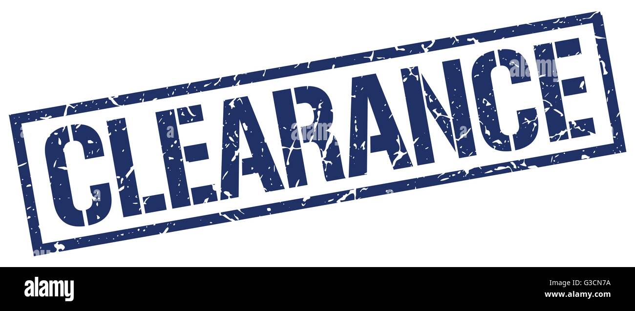 clearance blue grunge square vintage rubber stamp Stock Vector Image ...