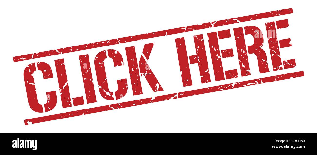 click here red grunge square vintage rubber stamp Stock Vector Image ...