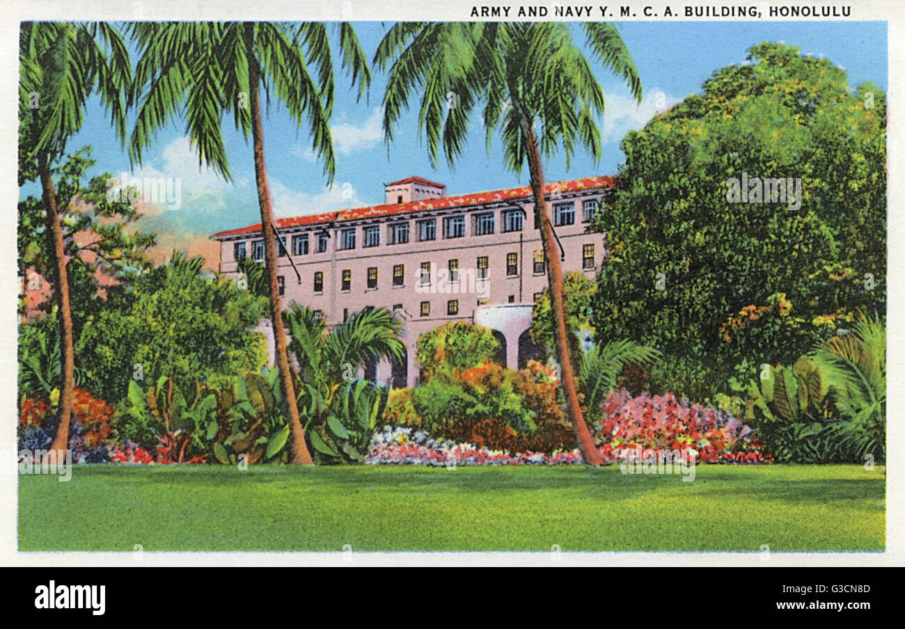 Army and Navy YMCA Building, Honolulu, Hawaii, USA Stock Photo - Alamy