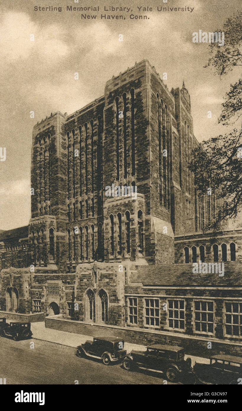 Sterling Memorial Library, Yale University, New Haven, USA Stock Photo ...