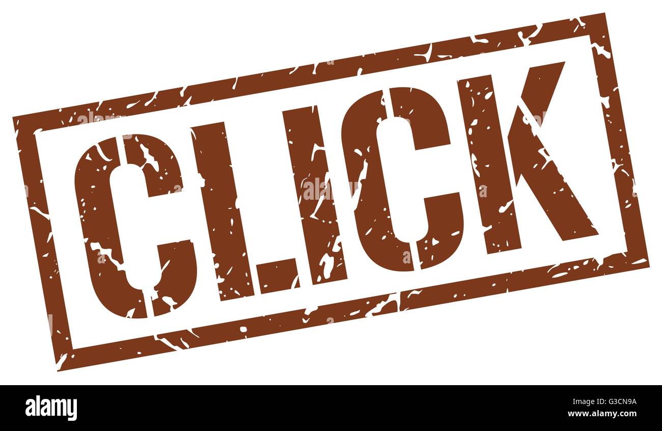 click brown grunge square vintage rubber stamp Stock Vector Image & Art ...