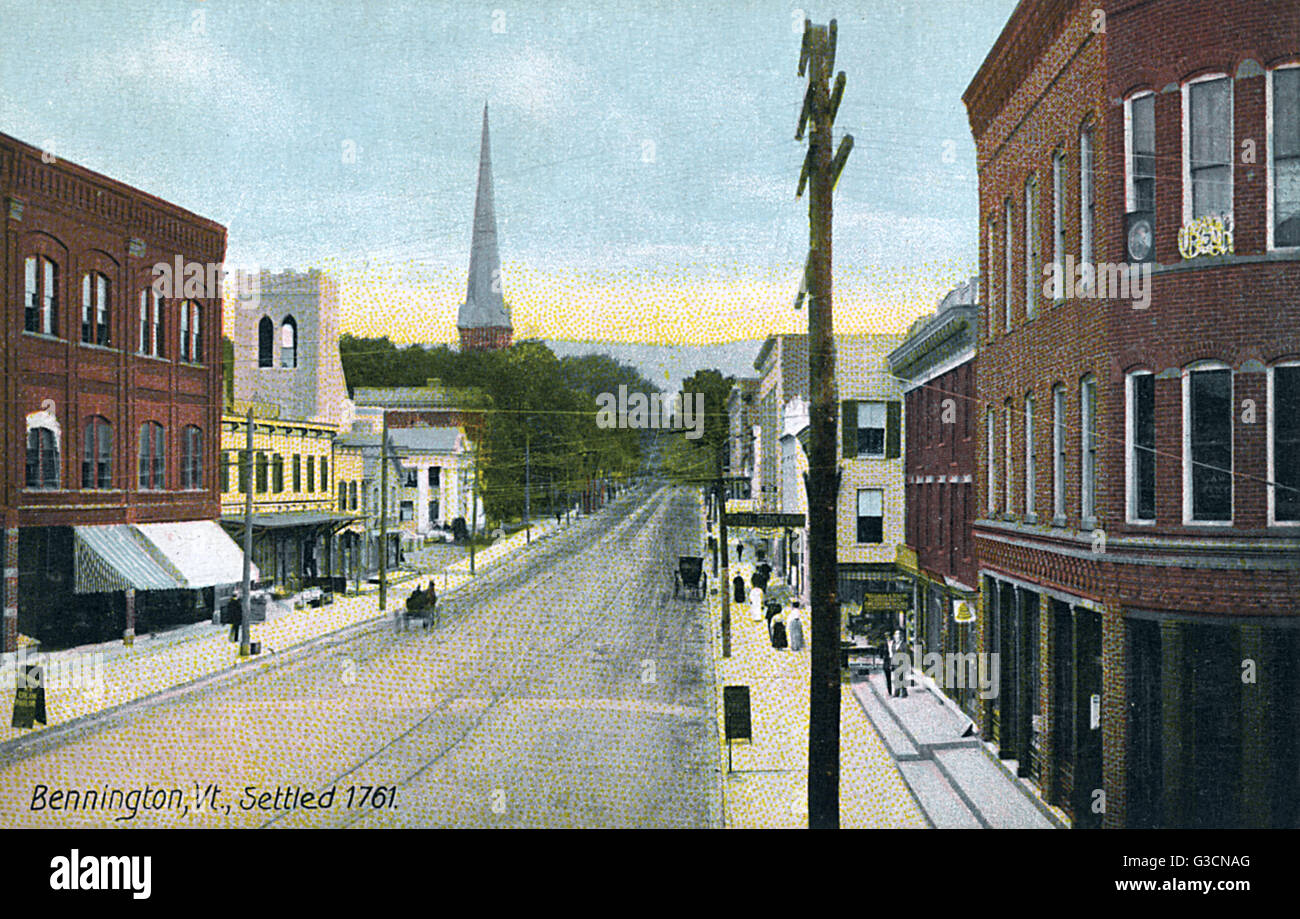 Main Street, Bennington, Vermont, USA Stock Photo - Alamy