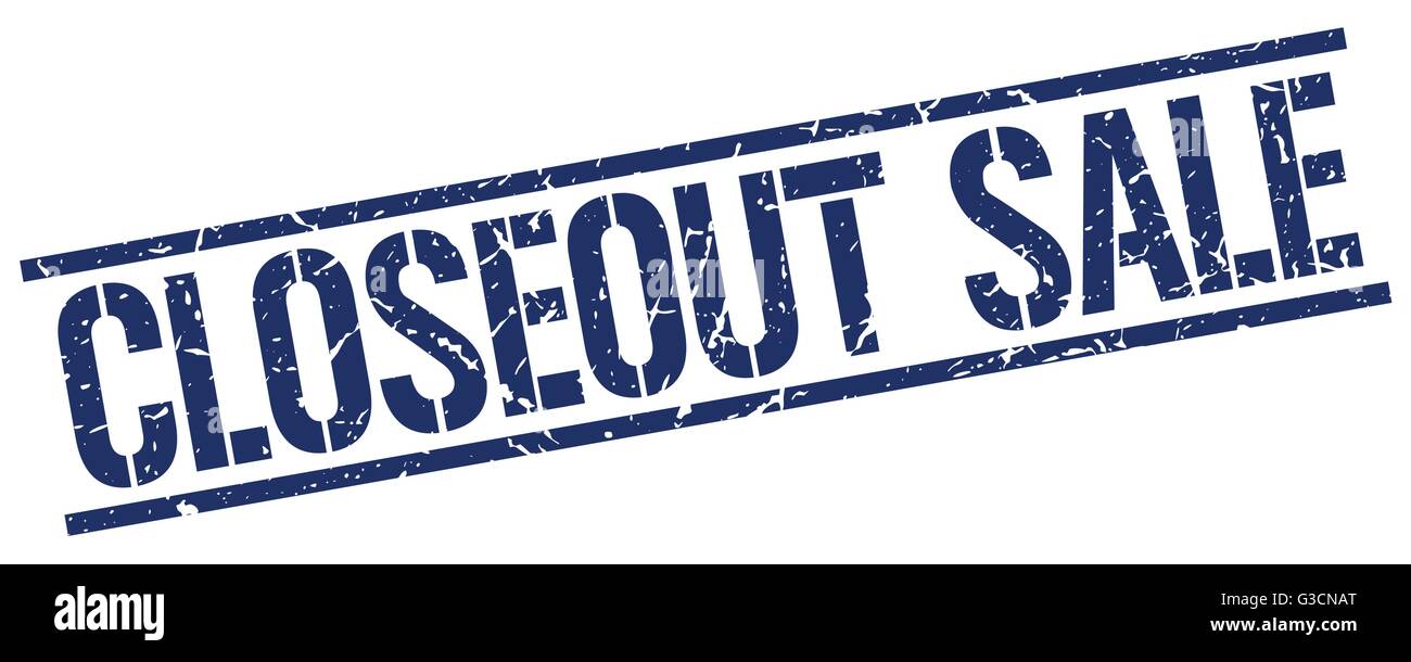 closeout sale blue grunge square vintage rubber stamp Stock Vector Image & Art - Alamy