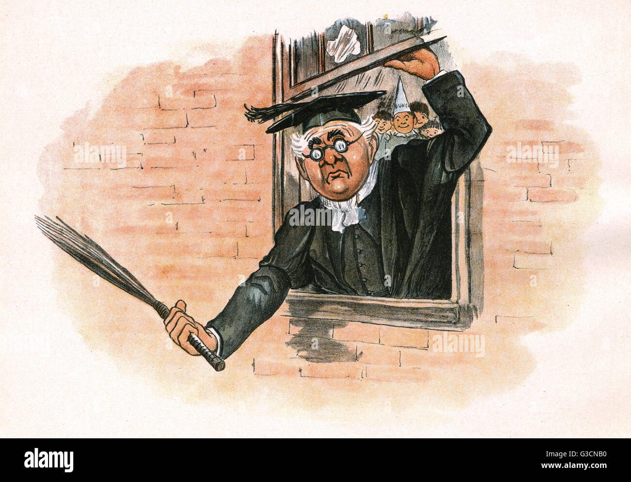 Schoolmaster reacts angrily as his window is smashed Stock Photo - Alamy