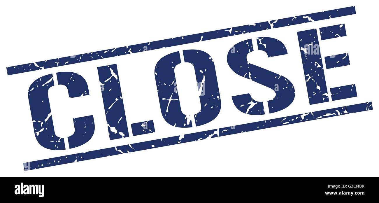 close blue grunge square vintage rubber stamp Stock Vector Image & Art - Alamy