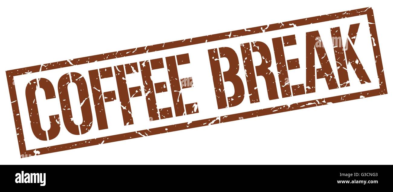 Coffee break brown grunge stamp hi-res stock photography and images - Alamy