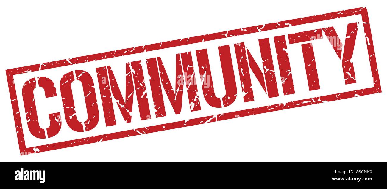 Square grunge red community hi-res stock photography and images - Alamy