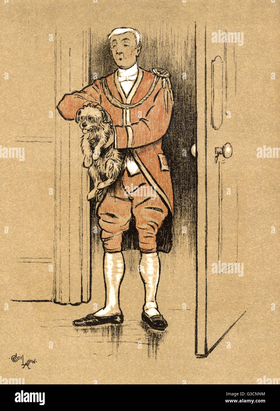 Frontispiece illustration by Cecil Aldin, The Snob Stock Photo - Alamy