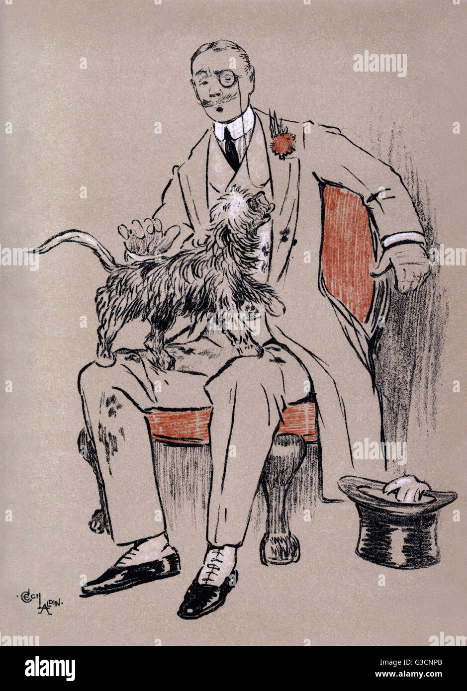 Illustration by Cecil Aldin, The Snob Stock Photo - Alamy