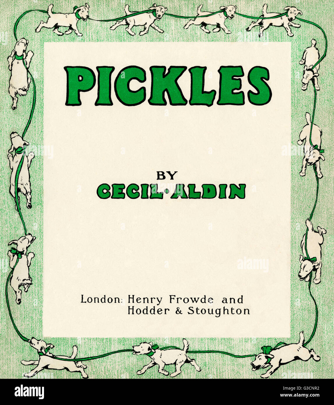 Title page design by Cecil Aldin, Pickles Stock Photo - Alamy