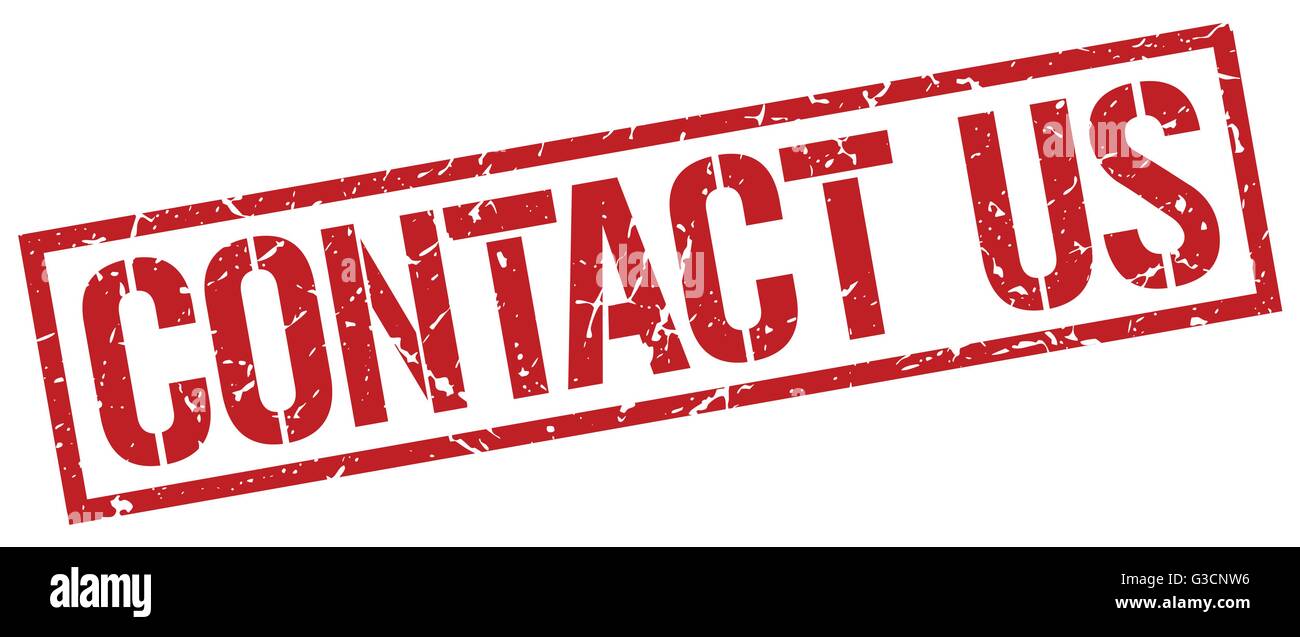 contact us red grunge square vintage rubber stamp Stock Vector Image ...