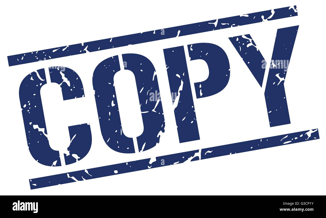 copy blue grunge square vintage rubber stamp Stock Vector Image & Art - Alamy