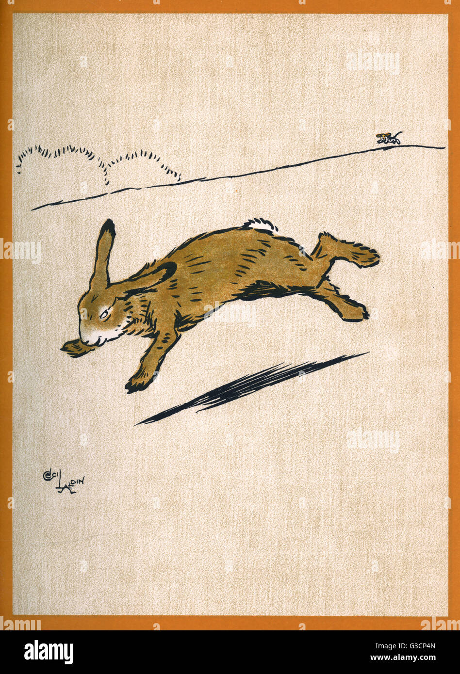 Hare running illustration hi-res stock photography and images - Alamy