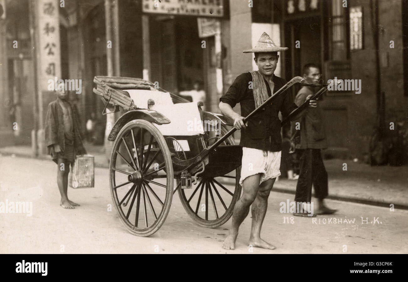 Rickshaw Boy - Hong Kong Stock Photo - Alamy