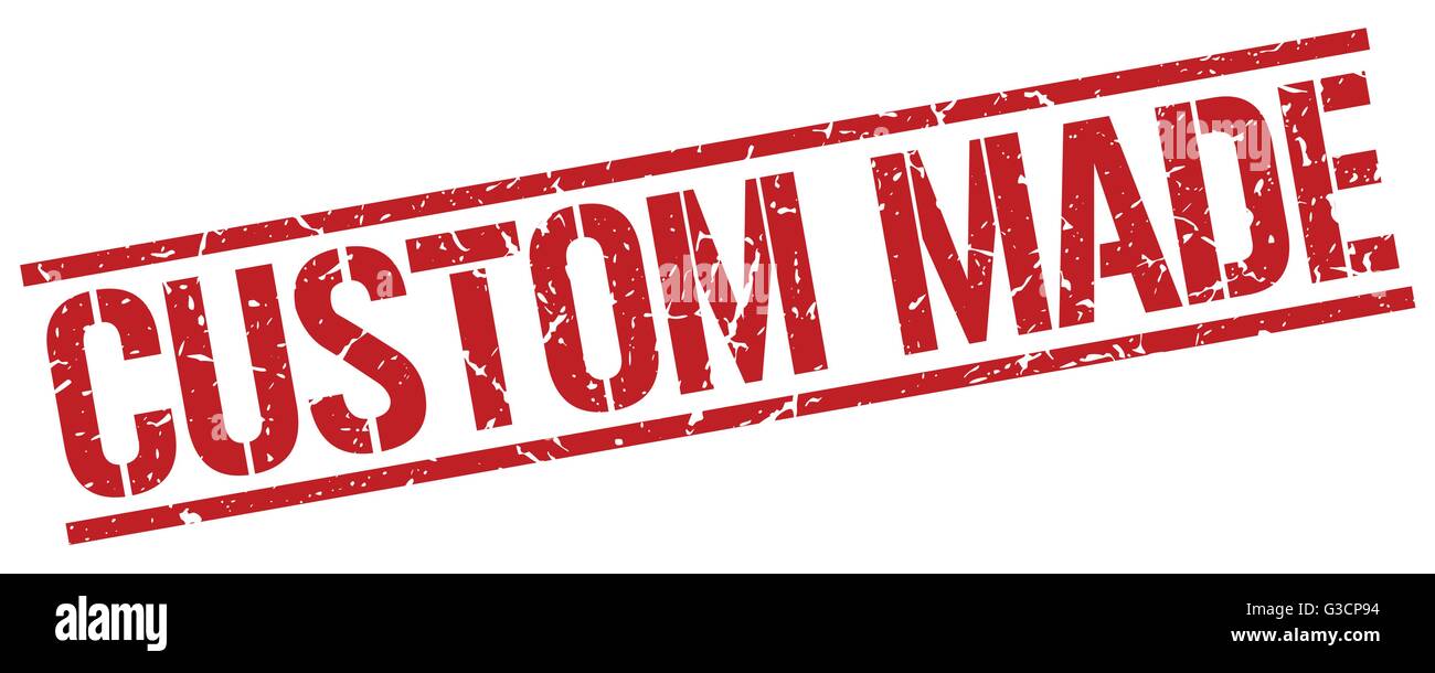 custom made red grunge square vintage rubber stamp Stock Vector Image ...