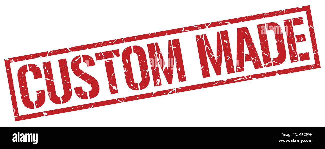 custom made red grunge square vintage rubber stamp Stock Vector Image ...
