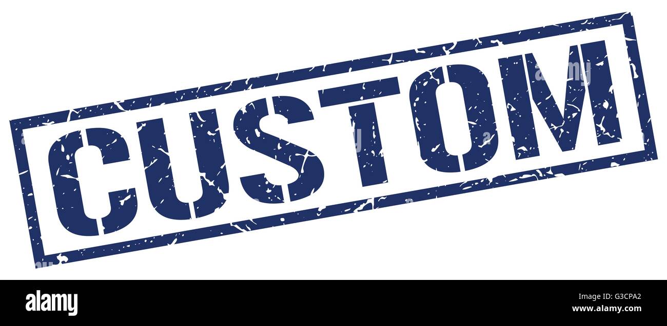 custom blue grunge square vintage rubber stamp Stock Vector Image & Art - Alamy