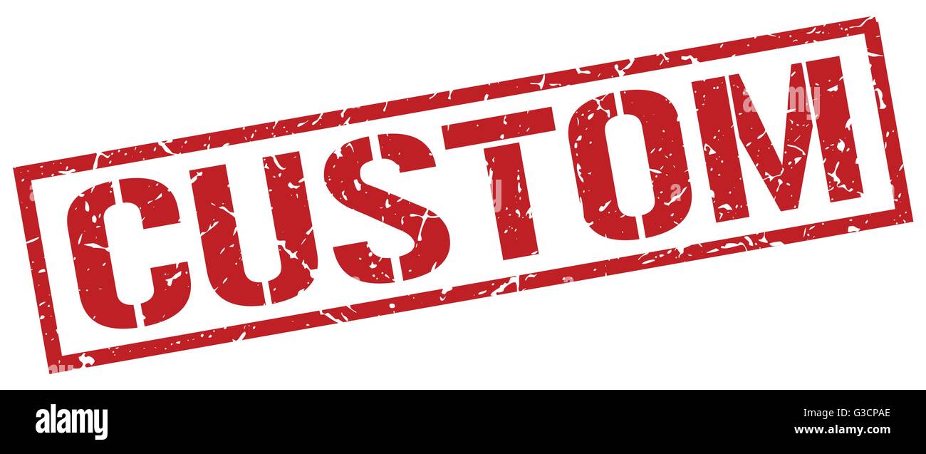 custom red grunge square vintage rubber stamp Stock Vector Image & Art ...