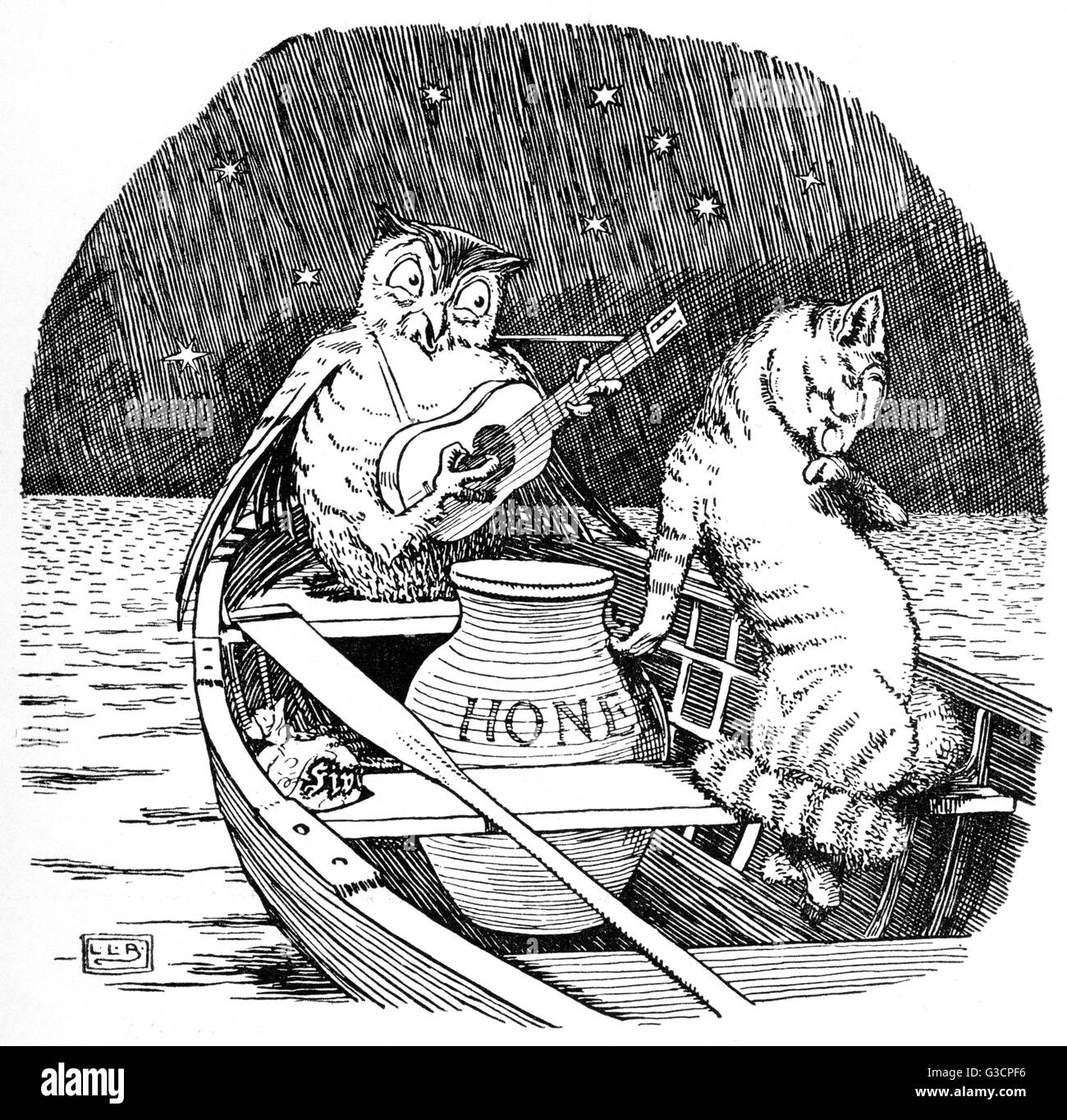 The Owl and the Pussycat by Edward Lear Stock Photo - Alamy