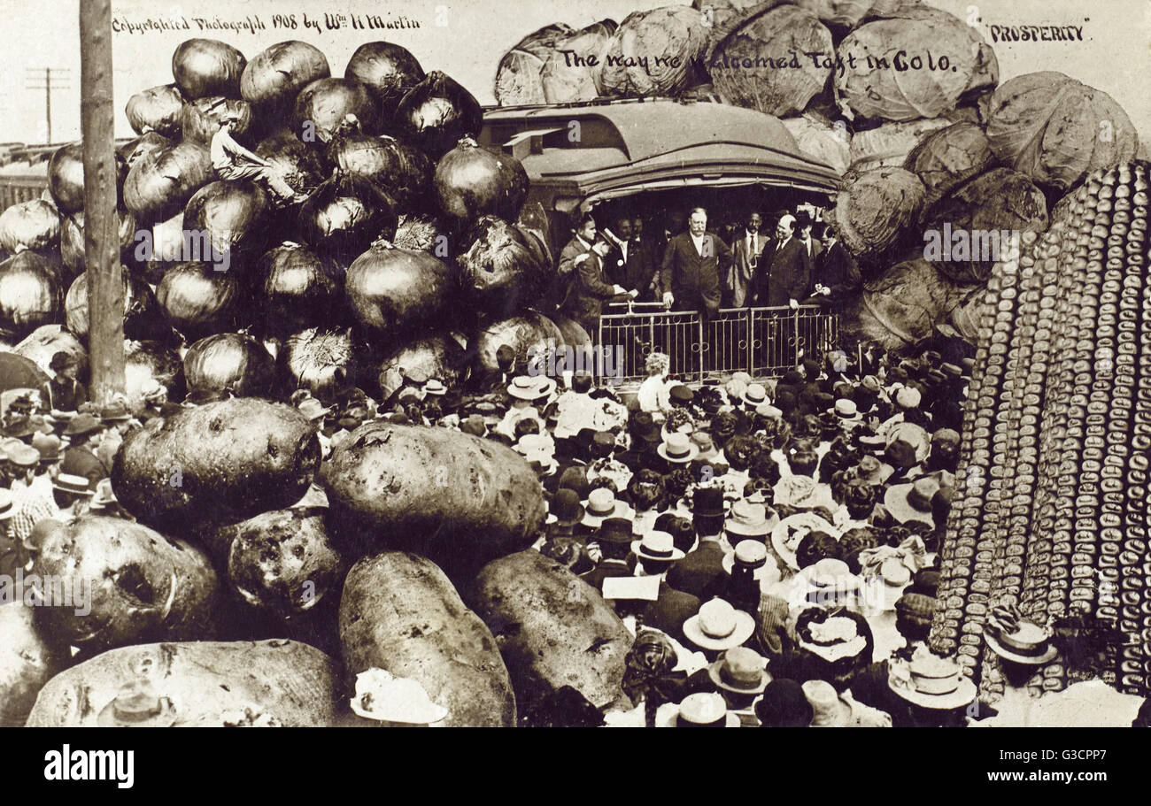 Taft on the Campaign Trail in Colorado, USA - Giant Veg Stock Photo - Alamy