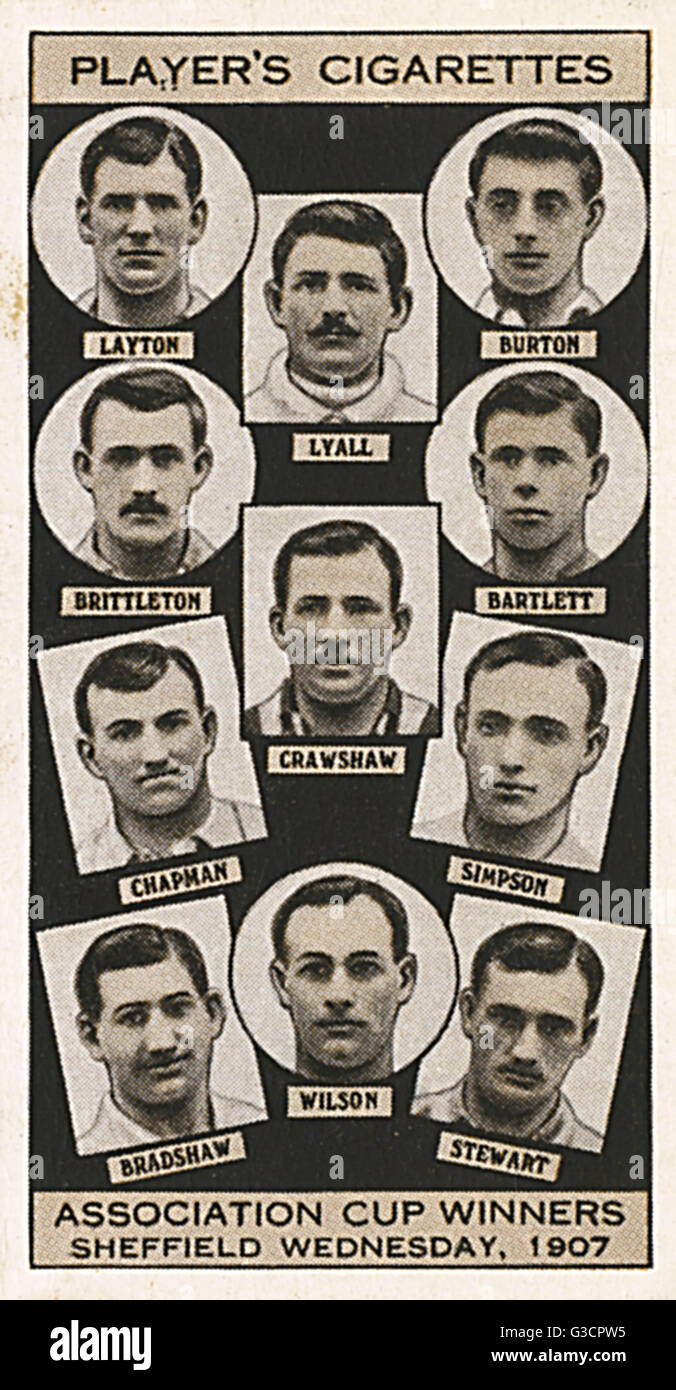 FA Cup winners - Sheffield Wednesday, 1907 Stock Photo - Alamy