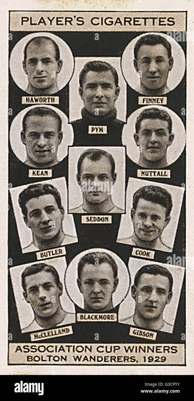FA Cup winners - Bolton Wanderers, 1929 Stock Photo - Alamy