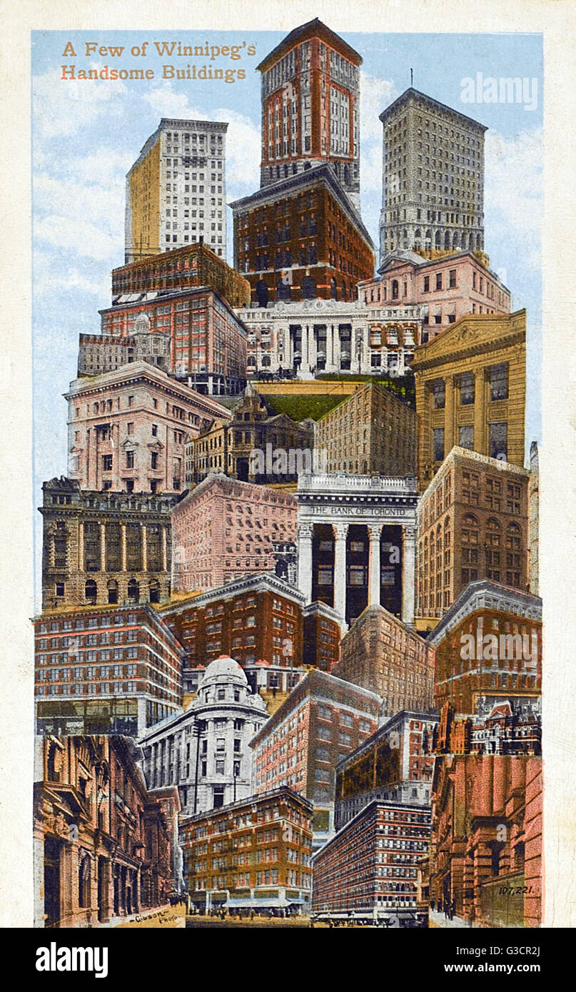 Montage some the buildings winnipeg hi-res stock photography and images ...