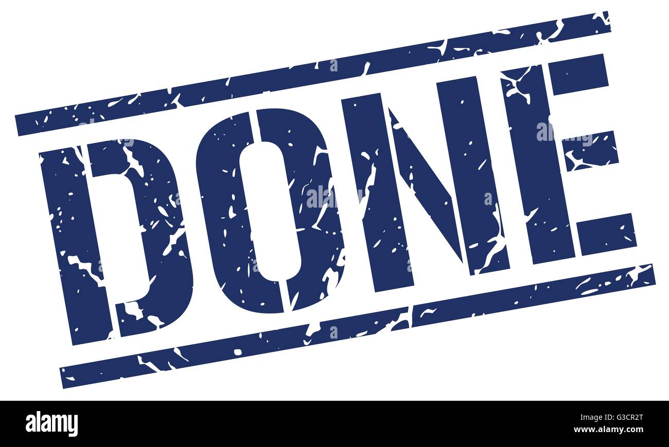 done blue grunge square vintage rubber stamp Stock Vector Image & Art ...